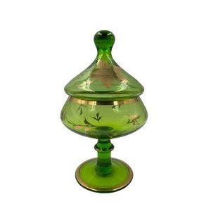 Unlnown | Accents | Vintage Depression Glass Covered Compote Covered ...